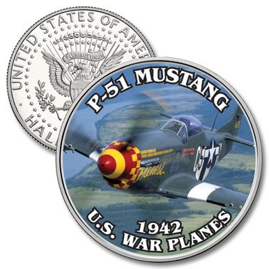 CNS11002 - War Planes "P-51 Mustang" US Half Dollar Commemorative Coin ...