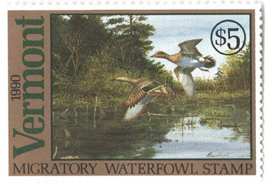 SDVT5 - 1990 Vermont State Duck Stamp - Mystic Stamp Company
