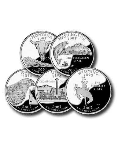 CN200725D - 2007 U.S. Statehood Quarters, D Mint set of 5 - Mystic ...