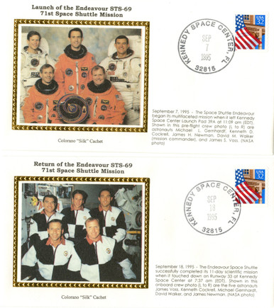 STS69A - STS-69 Launch and Return Covers - Mystic Stamp Company