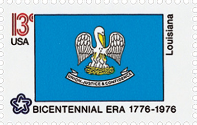 1650 - 1976 13c Bicentennial State Flags: Louisiana - Mystic Stamp Company