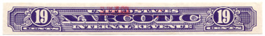 RJA69a - 1919-64 19c Narcotic Tax Stamp, Violet, Double Line ...