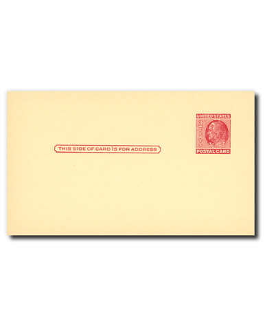 UX38 - 1951 2c Franklin, Carmine Rose, Buff, Postal Card - Mystic Stamp ...