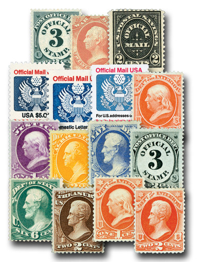 O3//144 - 1873-1991 Official Stamps, Set of 15 Stamps with Free Album ...