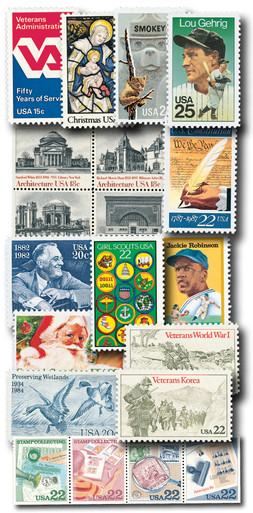 YS1980-89 - 1980s Commemoratives, 319 stamps - Mystic Stamp Company