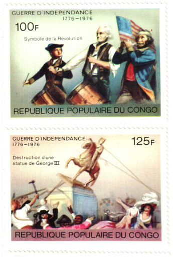 390-94 - 1976 Congo, People's Republic - Mystic Stamp Company