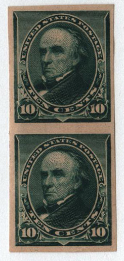 226P5 - 1890-93 10c Daniel Webster, Green, Plate Proof on Stamp Paper ...