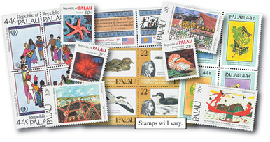 M4825 - Palau Beginner Packet, 32 stamps, Mint - Mystic Stamp Company