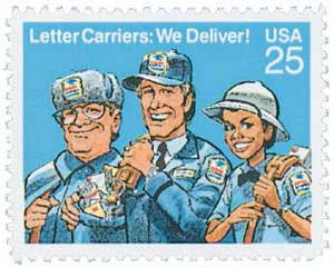 2420 - 1989 25c Letter Carriers - Mystic Stamp Company