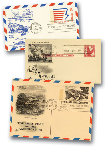 M12191 - US Airmail Post Card Collection, Set of 25 - Mystic Stamp Company