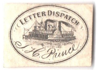 122L1 - 1861 J.H. Prince's Letter Dispatch, Black on White Paper ...