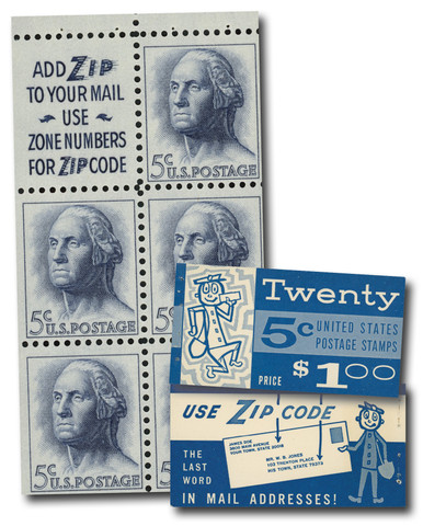 BK112 - 1963-64 5c Washington, Slogan 2, Entire Booklet - Mystic Stamp ...