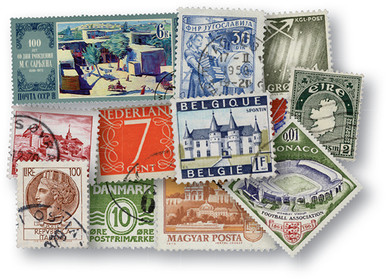 M12464 - Europe set of 1,000 used stamps - Mystic Stamp Company