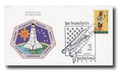 STS78L - STS-78 Launch Cover - Mystic Stamp Company