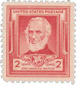 865 - 1940 2c Famous Americans Series: John Greenleaf Whittier - Mystic ...