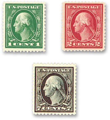 405-07 - 1912-14 Regular Issues, Single Line Watermark, Perf. 12 ...