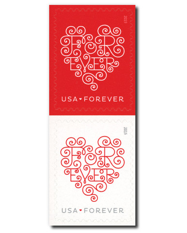 4955-56 - 2015 First-Class Forever Stamp - Love Series: Forever Hearts ...
