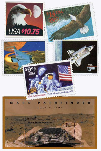 2122//3178 - 1991-98 Priority & Express Mail, Set of 7 Stamps - Mystic ...