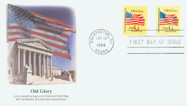 2879-80 - 1994 20c G-Rate Old Glory, Postcard Rate, First Day Cover ...