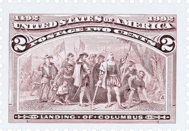 2625a - 1992 2c Voyages of Columbus: Landing of Columbus - Mystic Stamp ...