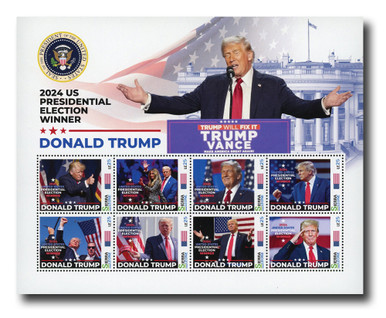 MFN658 - 2024 LE25 Donald Trump: 2024 Presidential Winner, Mint Sheet ...