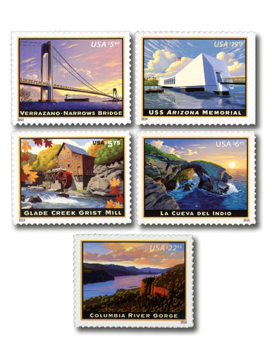 4872/5041 - 2014-16 Priority and Express Mail Series, 5 Stamps - Mystic ...