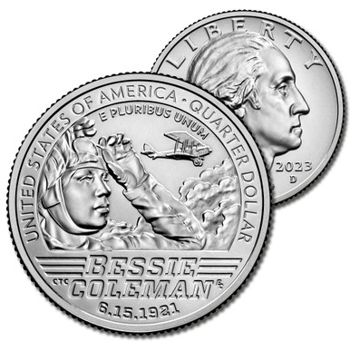 CNAW06D - 2023 American Women Quarters Program - Bessie Coleman, D Mint ...
