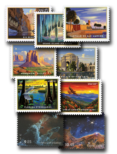 5429//5828 - 2020-24 Priority & Express Mail Series, 9 Stamps - Mystic ...