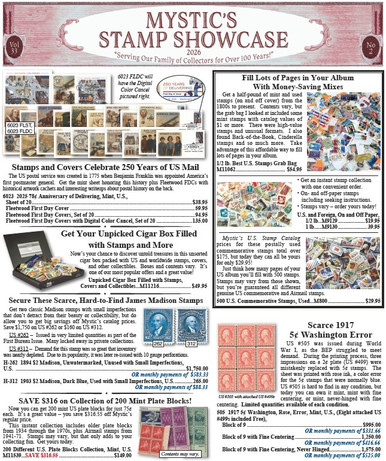 R962 - Showcase - Mystic Stamp Company
