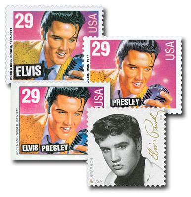 2721//5009 - 1993-2015 Elvis Presley, Set of 4 Stamps - Mystic Stamp ...