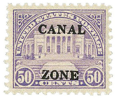 CZ94 - 1928 50c Arlington Amphitheatre, Lilac, Canal Zone Overprint ...
