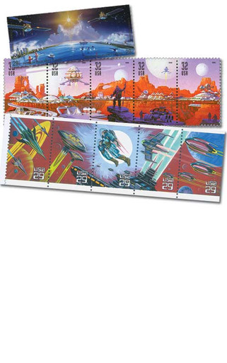 M5299 - 1992-93 Futuristic Space Exploration Stamps, Set of 12 US & UN ...