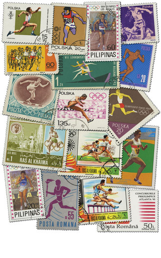 MP1804 - Running, 50 Different Stamps - Mystic Stamp Company