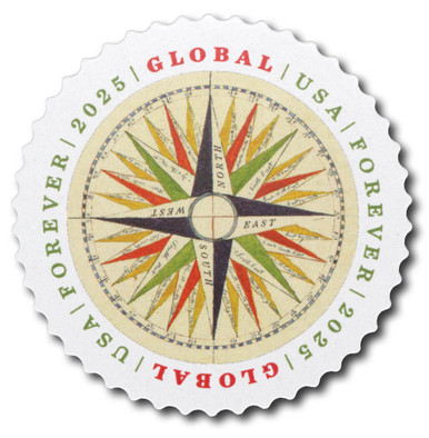 5956 - 2025 Global Forever Stamp - 1794 Compass Rose - Mystic Stamp Company