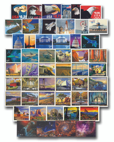 1909/5955 - 1983-2025 Priority & Express Mail, Complete Set of 54 ...