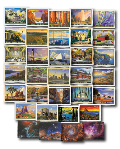 4268/5955 - 2008-2025 Priority & Express Mail, Set of 33 Stamps ...