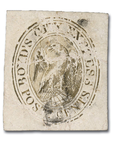 20L5 - 1845 2c Boyd's City Express, Gold on Cream Paper - Mystic Stamp ...
