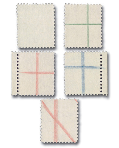 MA1902 - 1920s-70 Blank Test Stamps w/Defacement Markings - Mystic ...