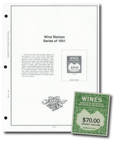 RE182C - 1949 $70.00 Cordials, Wines, Etc. Stamp - Wine Stamp, yellow ...