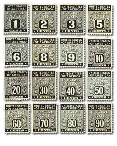PN1//18 - 1945 Postal Notes, Collection of 16 (includes PN1-3 & PN5-6 ...