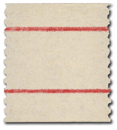 TD76 - 1930-40 Test Stamp, Blank, Perf. 9.75 Vertically with Red ...