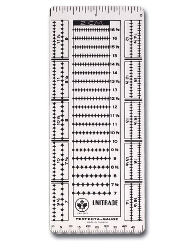 LS144 - Perforation Gauge, Metal Non-Slotted - Mystic Stamp Company