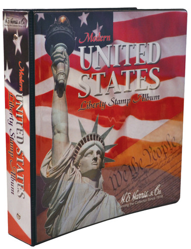 ES135 - HE Harris US Liberty Stamp Album, 3-Ring, 11" x 12 1/4 ...