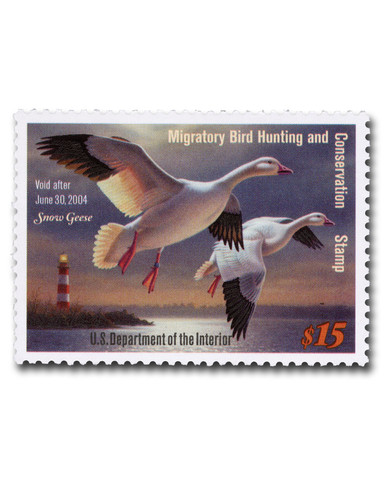 RW70 - 2003 $15.00 Federal Duck Stamp - Snow Geese - Mystic Stamp Company