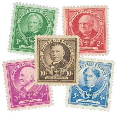 869-73 - 1940 Famous Americans Series: Educators, Complete Set of 5 ...