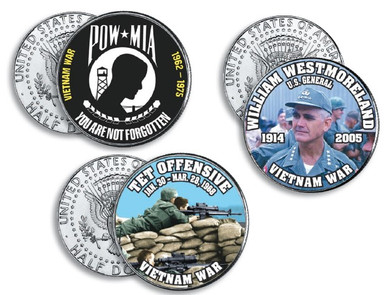 UW172 - Vietnam War Coins (3) - Mystic Stamp Company