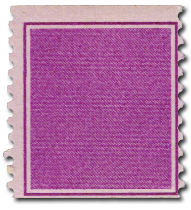TD96large - 1954-56 Red Violet, Test Stamp, Framed Rectangle, Perf. 9. ...