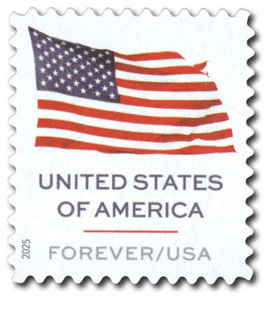 6016 - 2025 First-Class Forever Stamp - Flag (APU sheet stamp) - Mystic ...