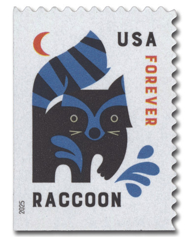 6011 - 2025 First-Class Forever Stamp - Baby Wild Animals: Raccoon ...