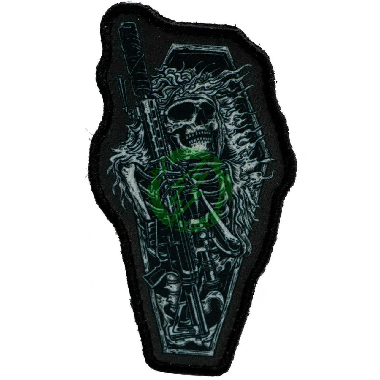 No Rest For The Wicked Badass Skeleton Velcro Patch